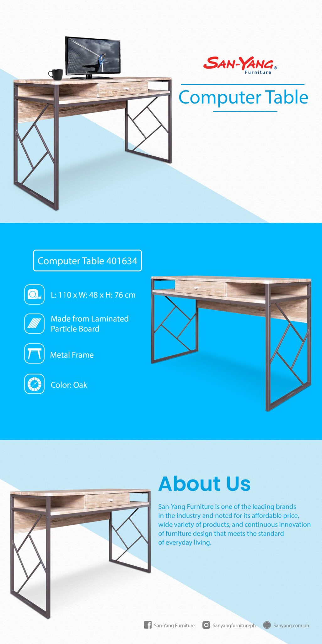 Computer Table 401634 - Sanyang